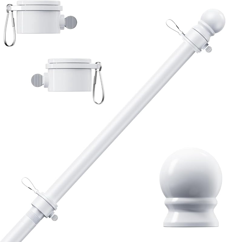 PHITRIC Flag Pole, Tangle Free Spinning Stainless Steel Rustproof ...