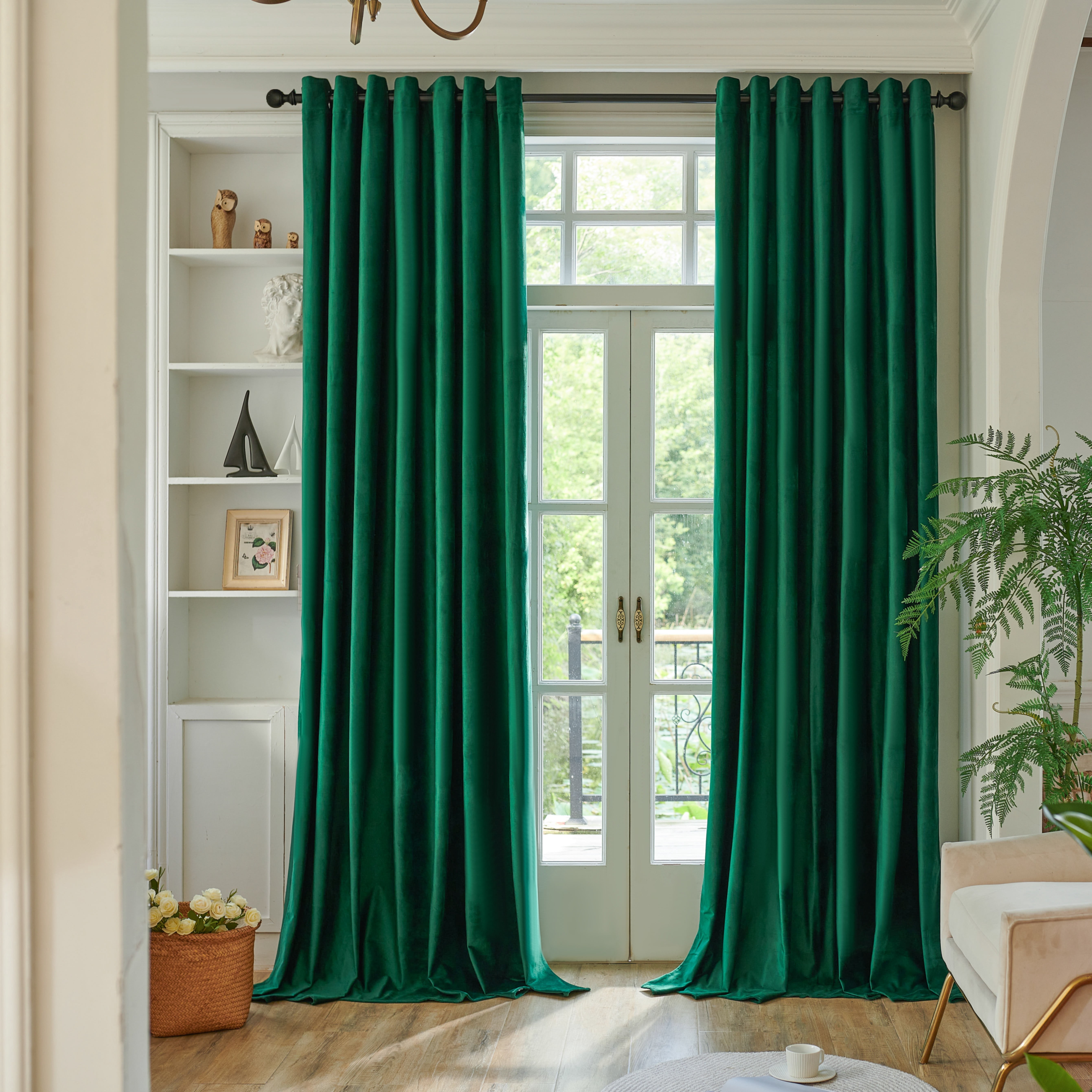 "Moutainwind Velvet Solid Color Thermal Drapes, Metal Grommets Blackout ...
