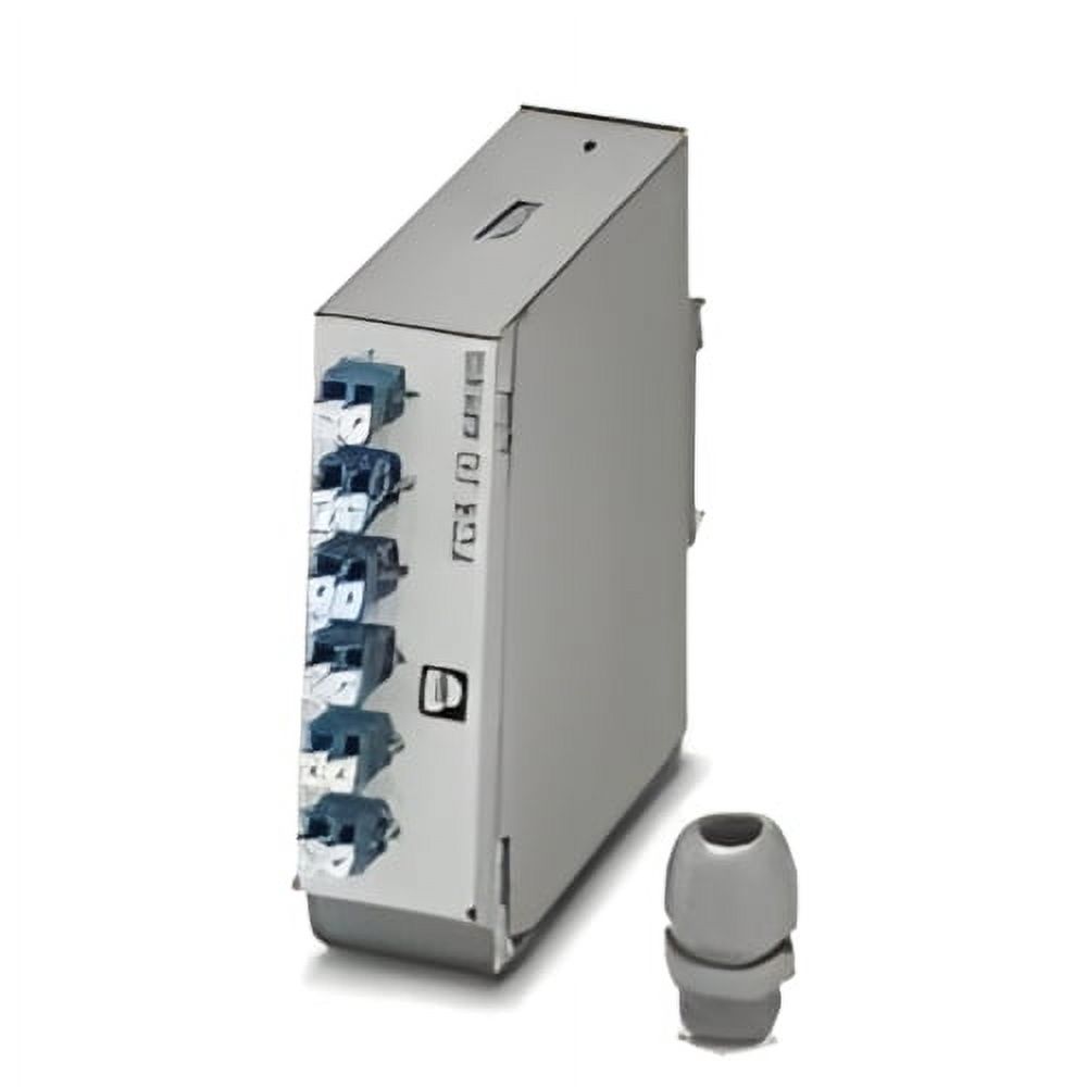 PHOENIX CONTACT 1019711, DIN rail Splice box FOC-FDX20-PP LCD6-OSP-PT9, fully mounted ready to ...