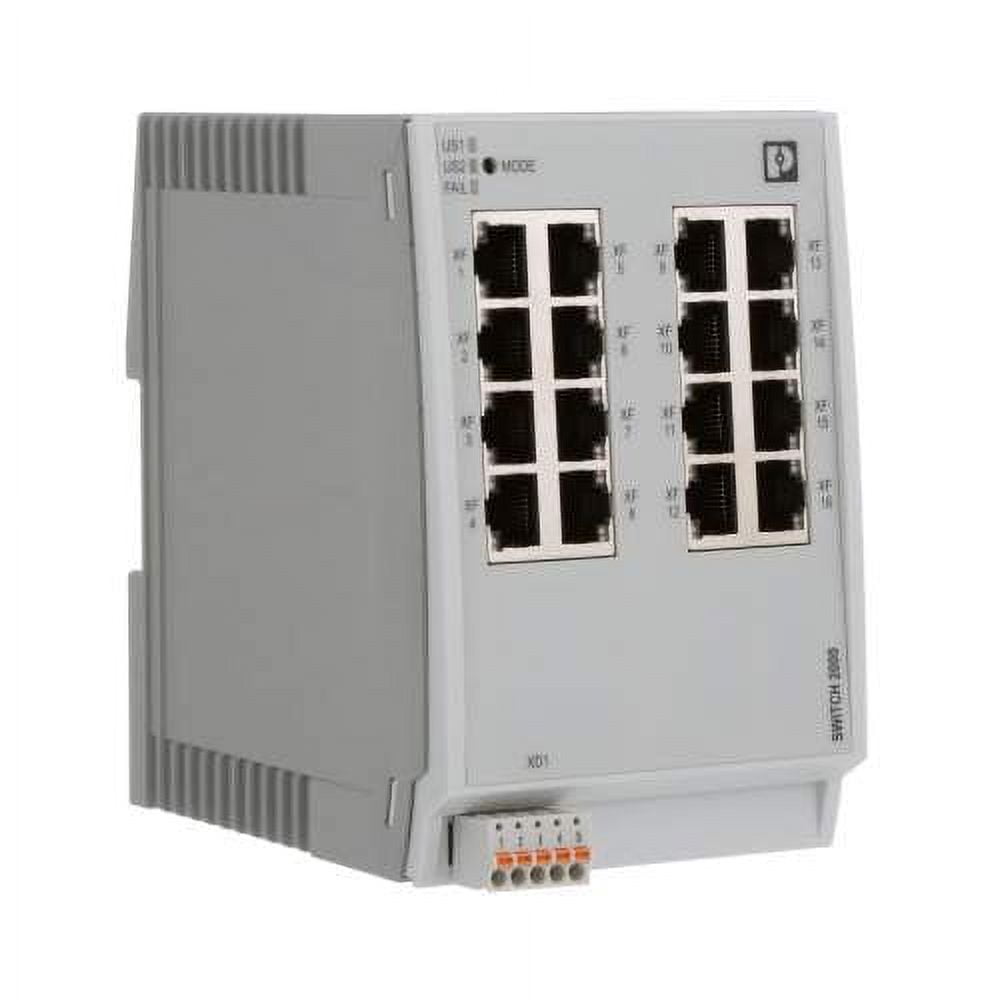 PHOENIX CONTACT 2702909, Ethernet Switch, Managed, 16 RJ45 ports 10/100/1000 Mbps, 24 VDC, FL ...