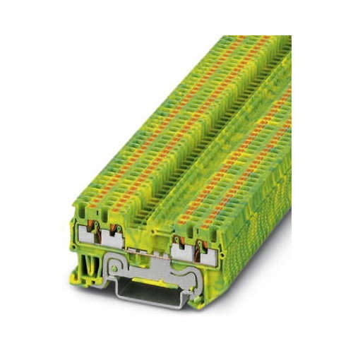 PHOENIX CONTACT 3208333, Term Block DIN Rail Ground Push-In Conn, 1row ...
