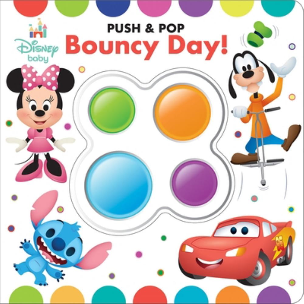 Disney Baby: Bouncy Day! Push and Pop (Board Book) - Walmart.com