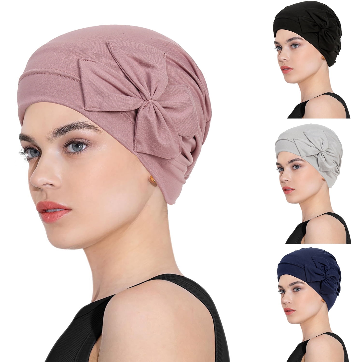 Phogary Chemo Headwear Turbans, Beanie Hats for Women, Sleep Caps with ...