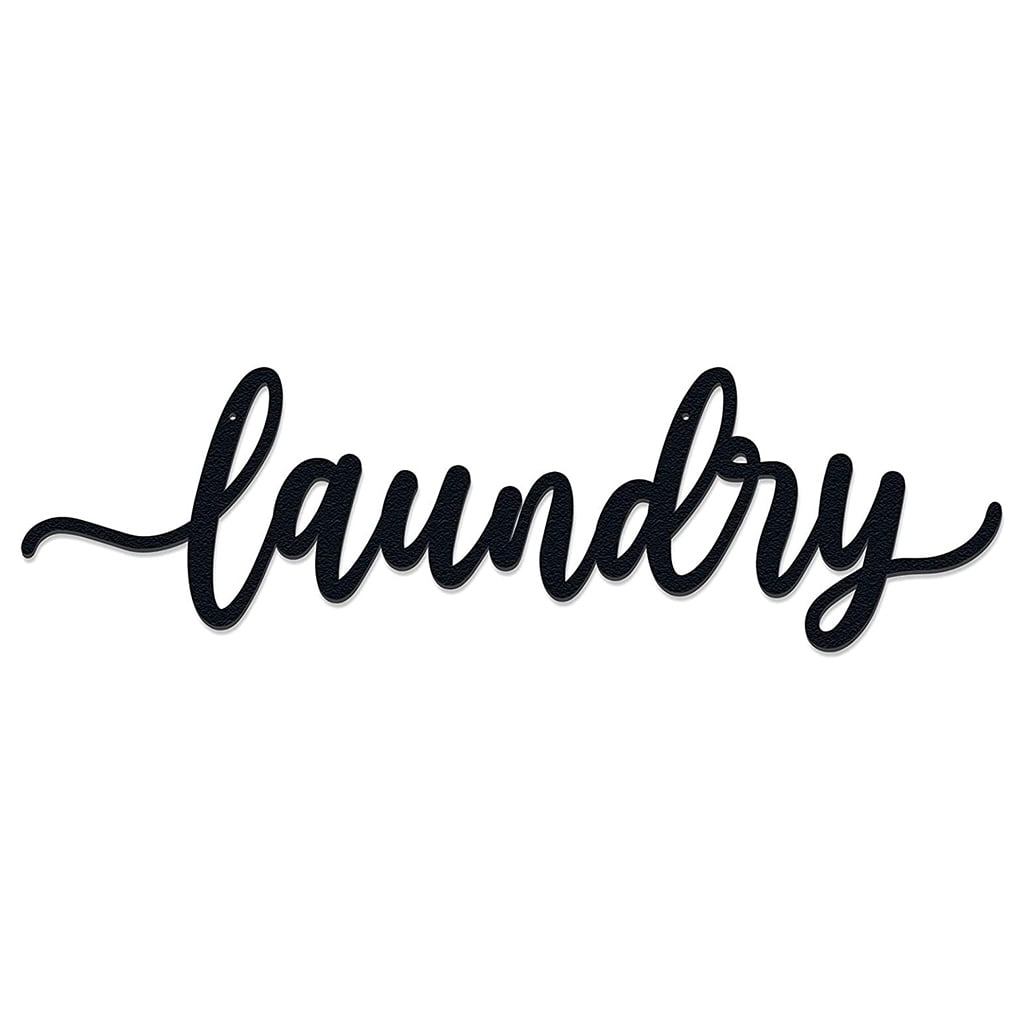 PHONIUSER Laundry Room Decor Metal Wall Art Backdrop Decoration Rustic ...