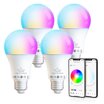 TECKIN Smart Light Bulbs,E26 13Watts RGBCW Multicolor Smart Wifi LED Bulbs, Compatible with ...