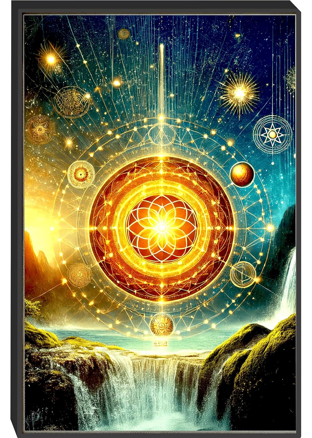 PHOTON Vastu Chakra Picture with Black Frame 12x18 Inch Vastu Shastra ...