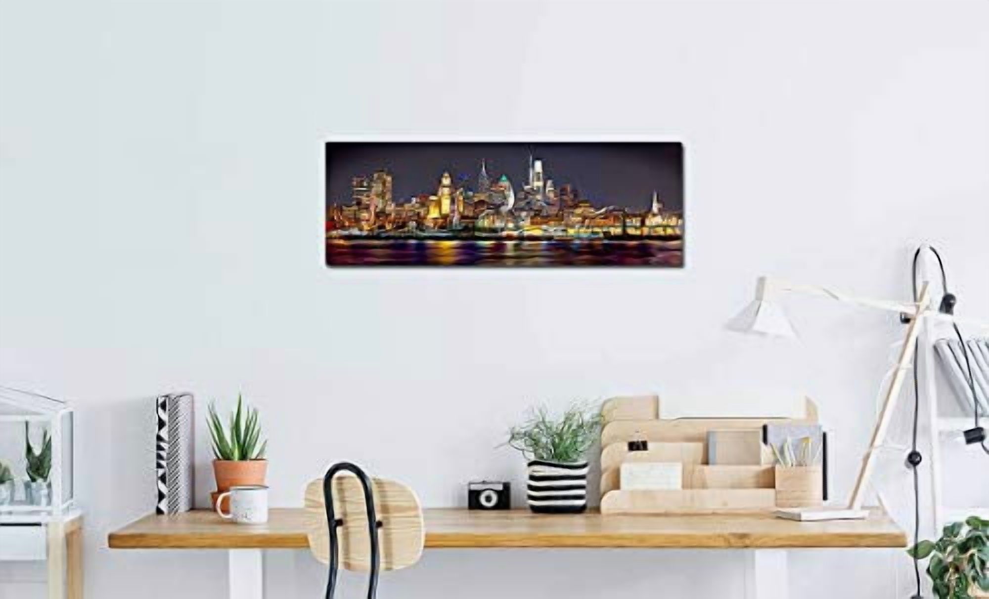 PHOTOSBYJON Canvas 2018 Philadelphia Skyline Night 12 inches X 36 ...