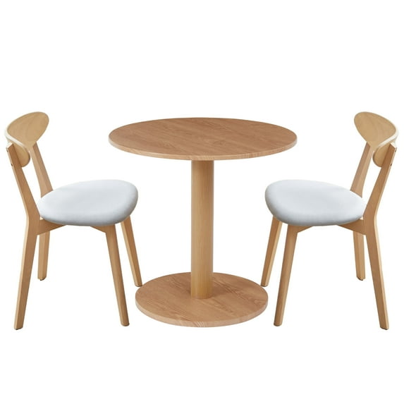 PHOYAL 31.5" MDF Small Round Dining Table Set for 2, Tulip Style ...