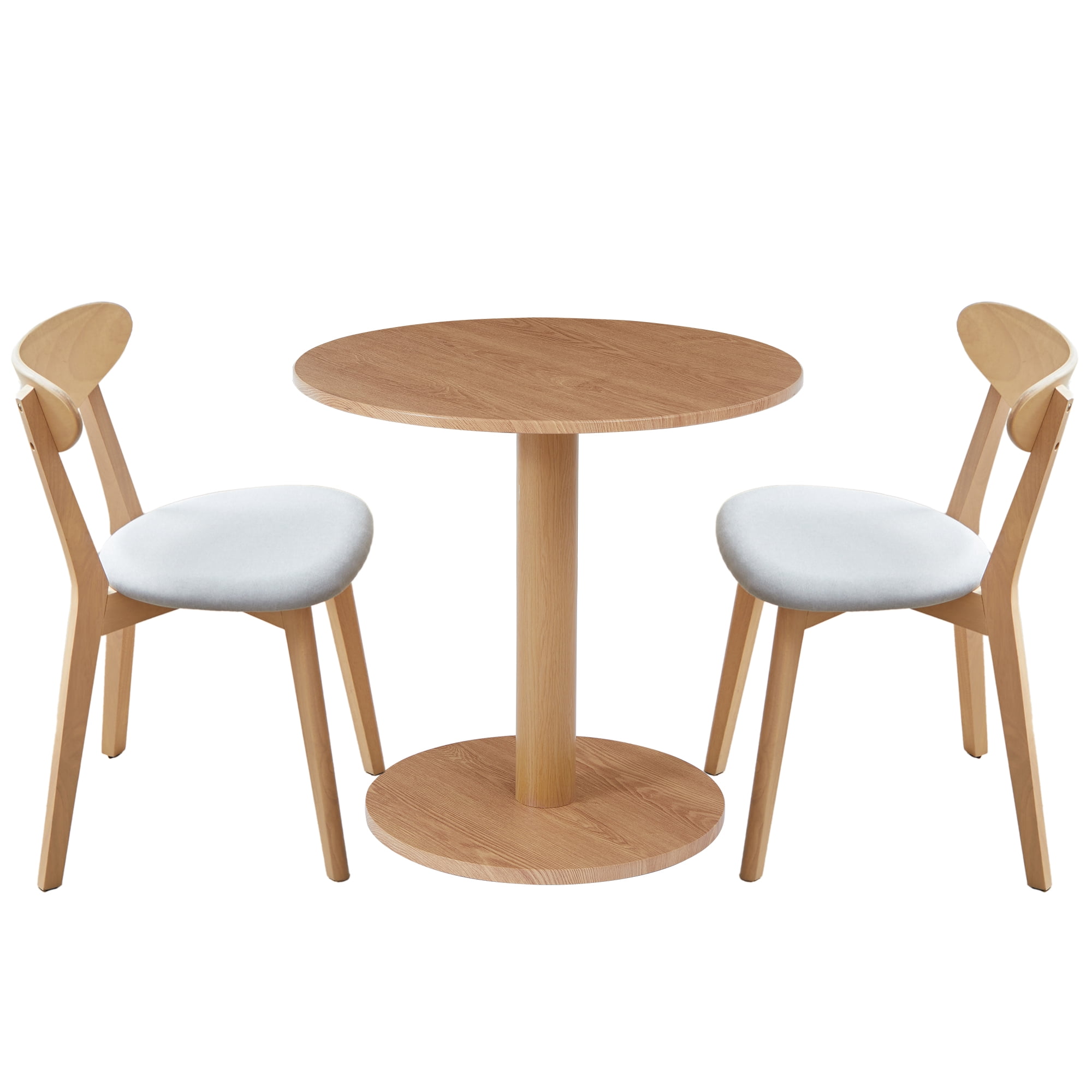 PHOYAL 31.5" MDF Small Round Dining Table Set for 2, Tulip Style ...