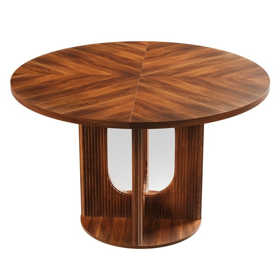 PHOYAL 47 inch Round Dining Table, Circle Kitchen Table for 4-6, Large ...