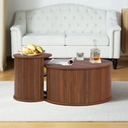 Better Homes & Gardens Lillian Fluted Coffee Table, Natural Pine Finish ...