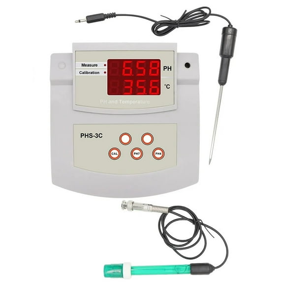 PHS-3C 2 In 1 PH Desktop Automatic Calibration Acidity Meter PH/Temp ...