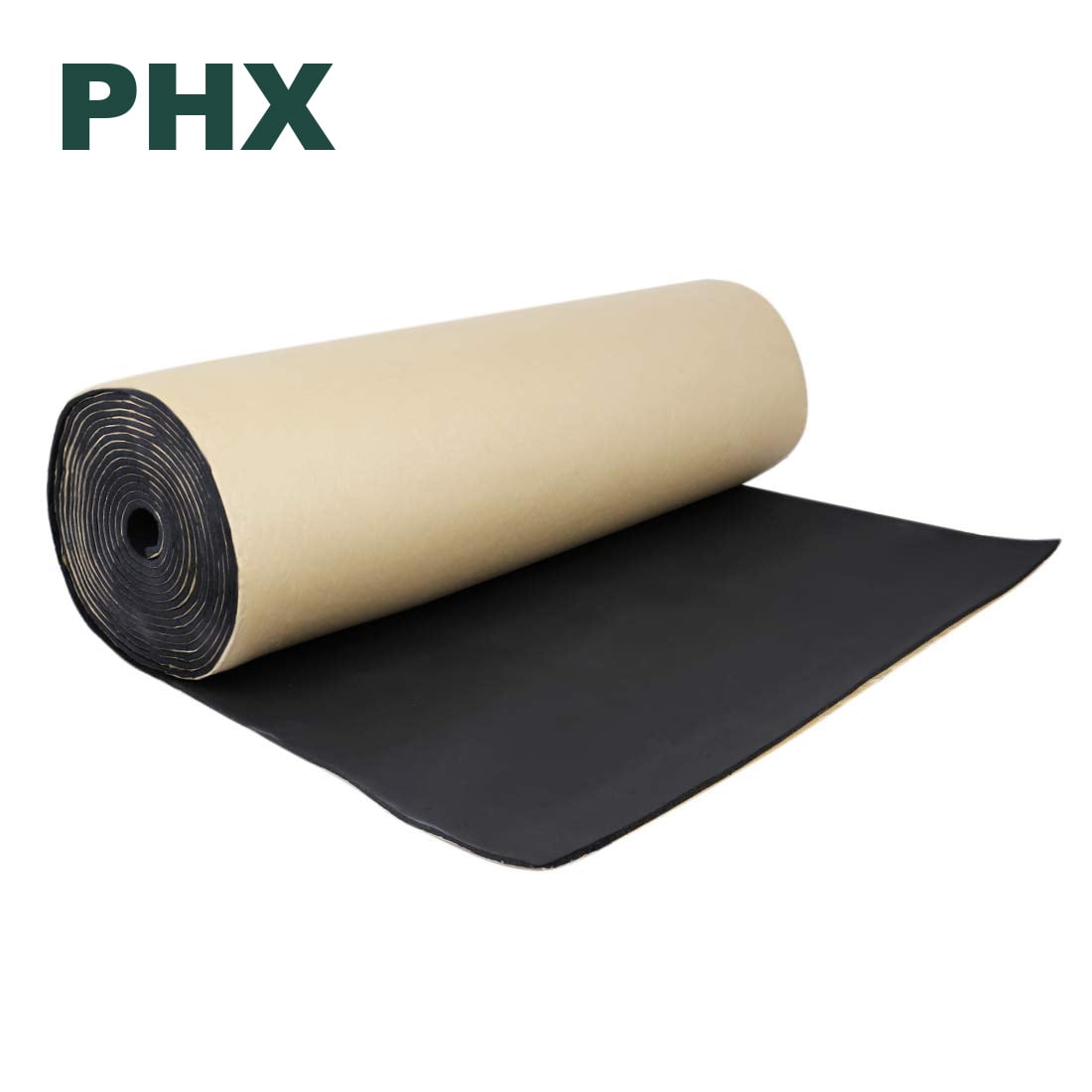 PHX 315mil/8mm 16.36sqft Universal Car Heat Insulation Pad Underlay Foam Self-Adhesive Sound ...