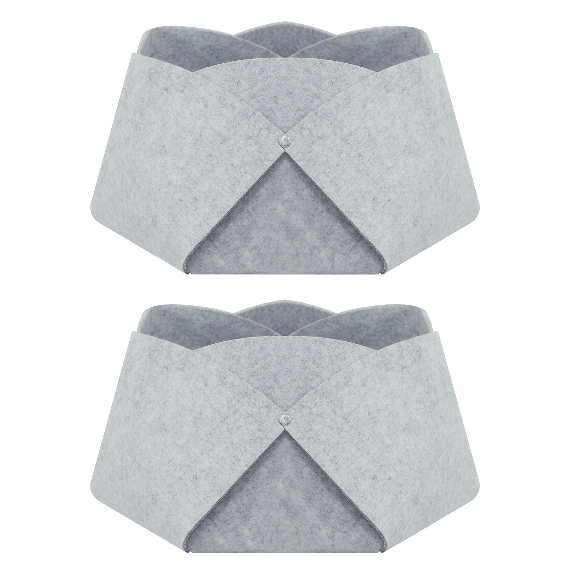 PHYEX Kitty Indoor Hideaway Soft House, 2 Packs Petal-Shaped Cat Bed, Medium Felt Cat Cave ...