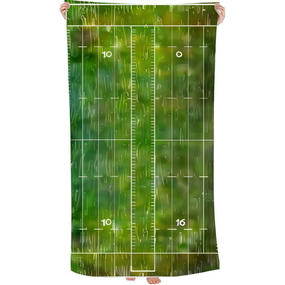 PHYHOO American Football Field Microfiber Beach Towel, Sports Field ...