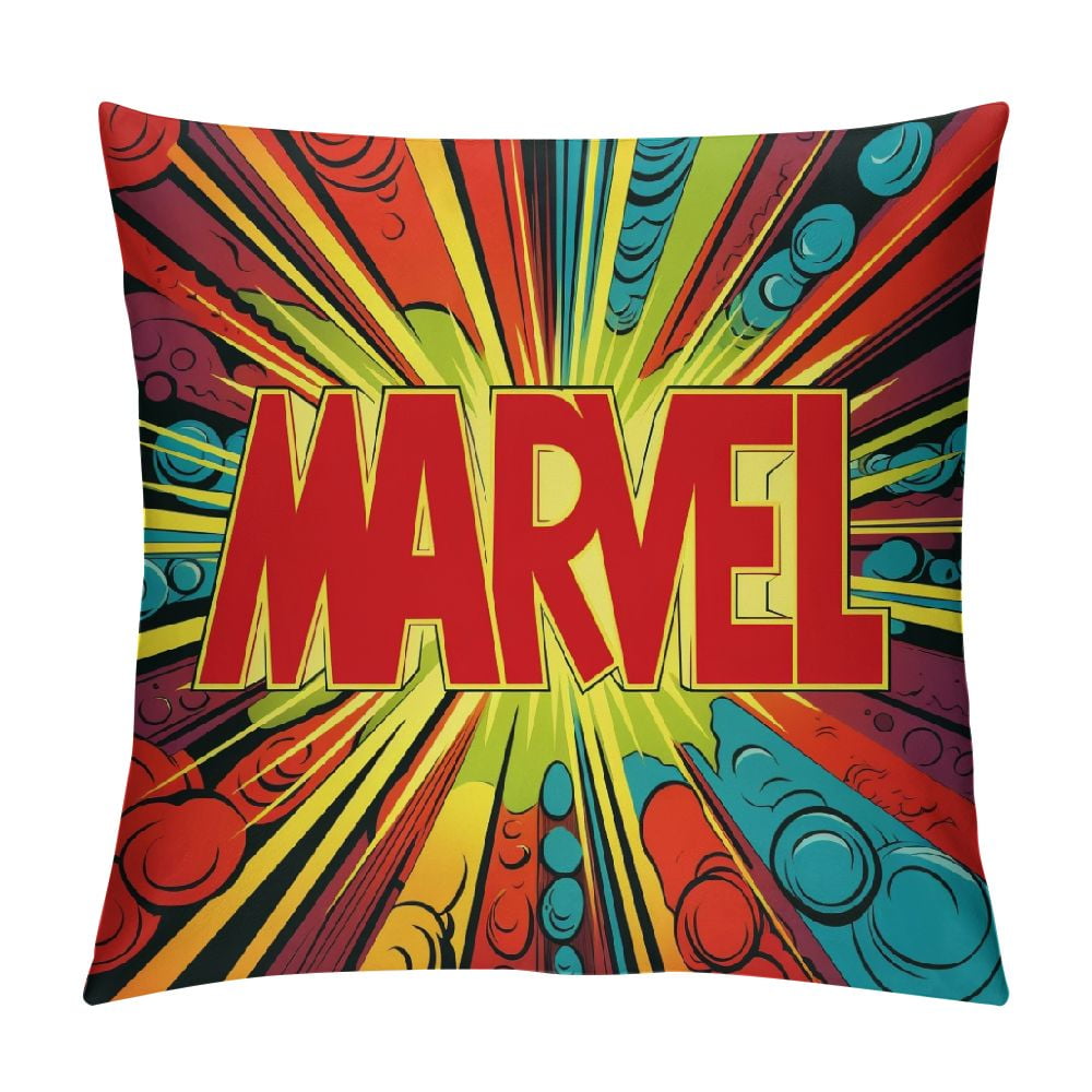 PHYHOO Avengers Super Heroes Comic Pillow Case Short Plush Square ...