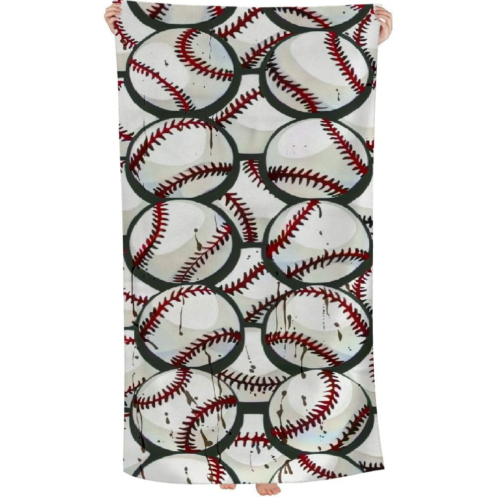 PHYHOO Baseball Beach Towel Microfiber Quick Dry Bath Sport Balls Big ...