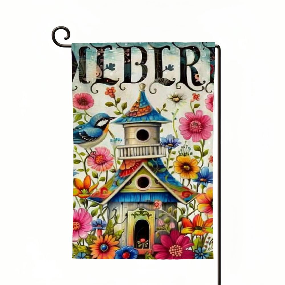 PHYHOO Bird Houses Garden Flag Spring Summer Welcome Garden Flags for ...