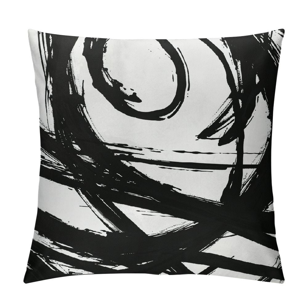 PHYHOO Black and White Pillow Covers tract Art Line Modern Minimalist ...