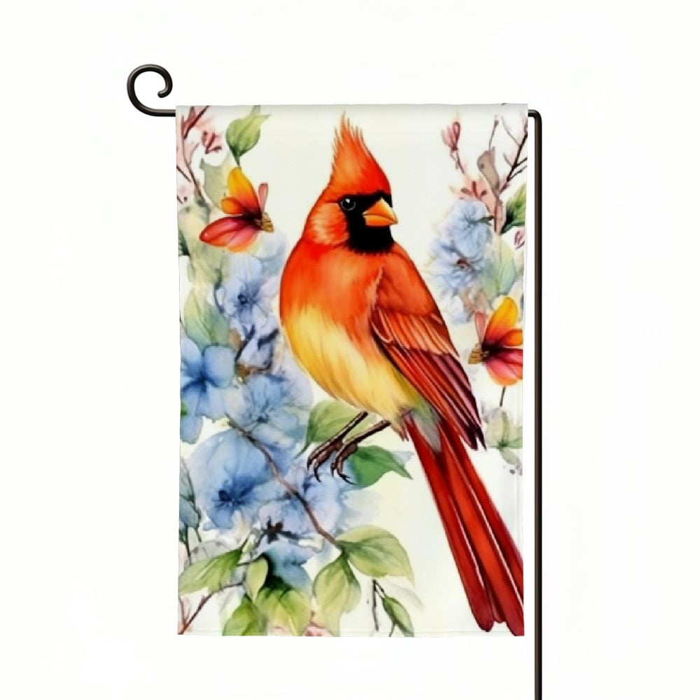 PHYHOO Cardinal Garden Flag Welcome Spring Garden Flag Small Vertical ...