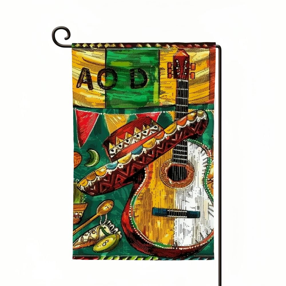 PHYHOO Cinco de Mayo Garden Flag Double Sided Outside, Sombreros ...