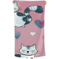 PHYHOO Cute Cat Microfiber Beach Towel for Adult Quick Dry Sand Free ...