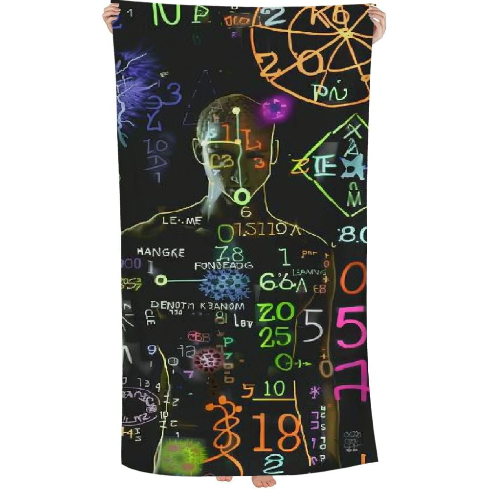 PHYHOO Educational Physics Mathematics Oversized Quick Dry Microfiber ...