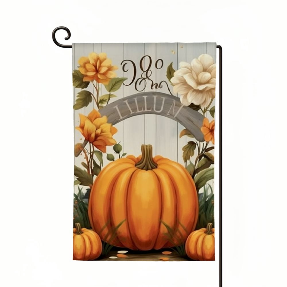 PHYHOO Fall Garden Flags Double Sided, Welcome Yard Flag Stripe ...