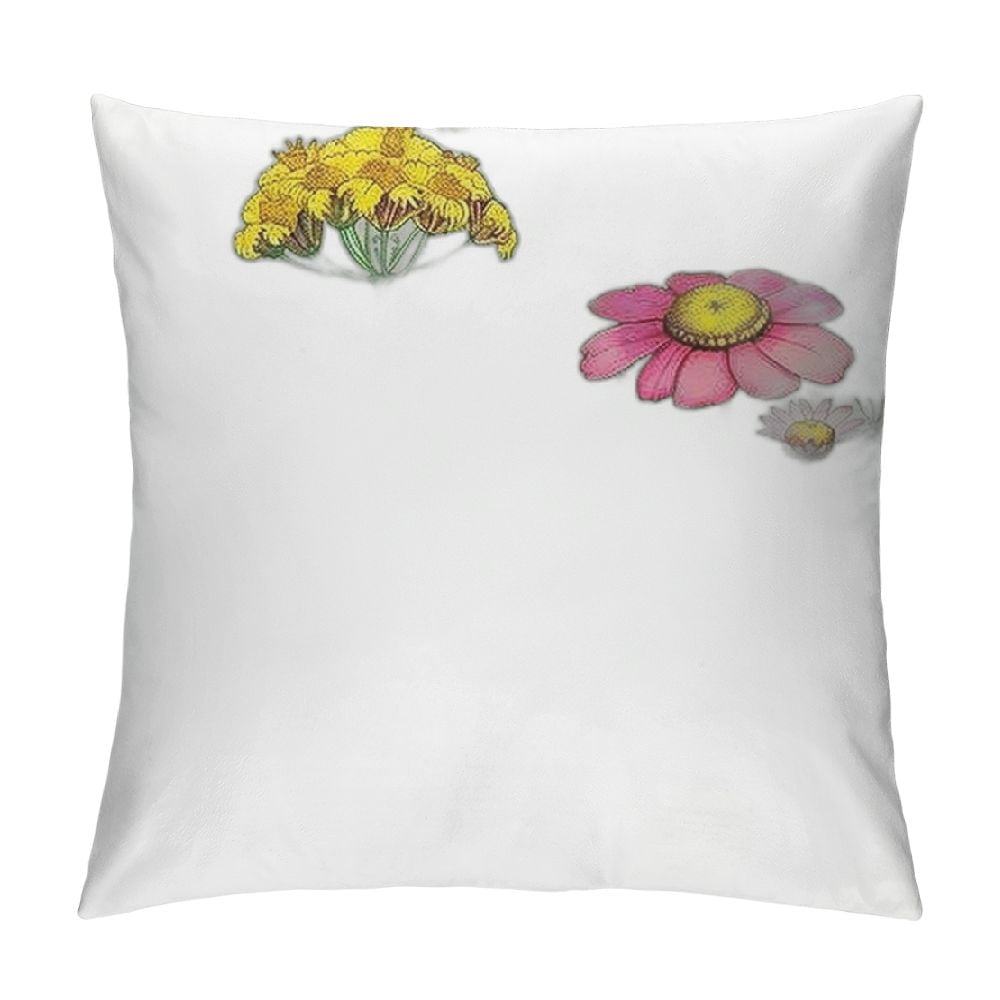 PHYHOO Floral Spring Throw Pillow Covers Flower Farmhouse Garden Patio ...