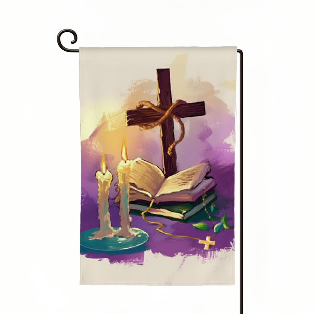 PHYHOO Garden Flag Double Sided, Burlap Small Vertical Holy Week ...