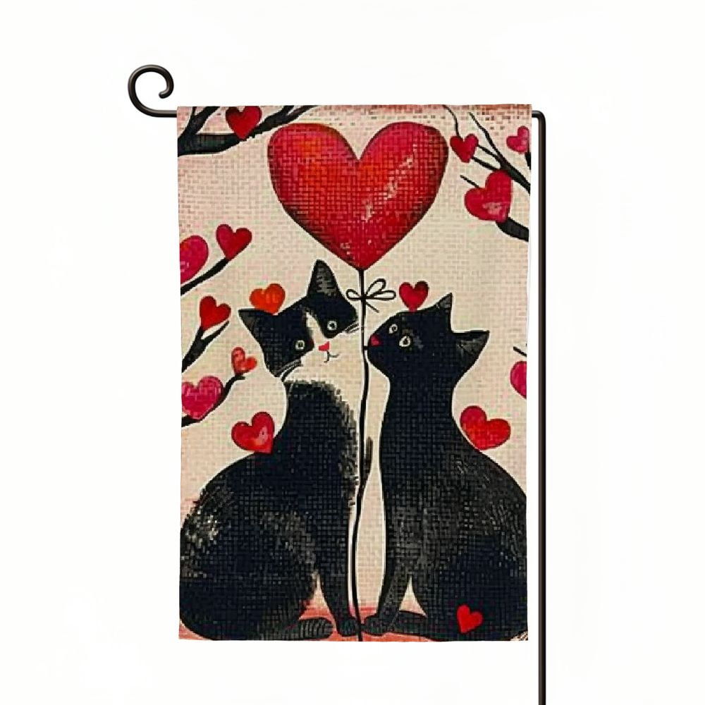 PHYHOO Garden Flag Double Sided Vertical, Burlap Small Be My Valentines ...