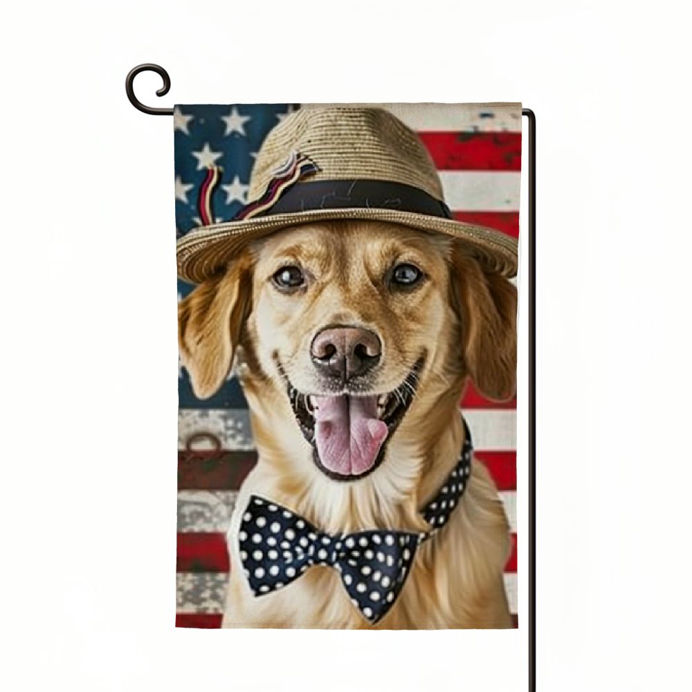 PHYHOO Garden Flag Double Sided Vertical, Small Burlap Golden Retriever ...