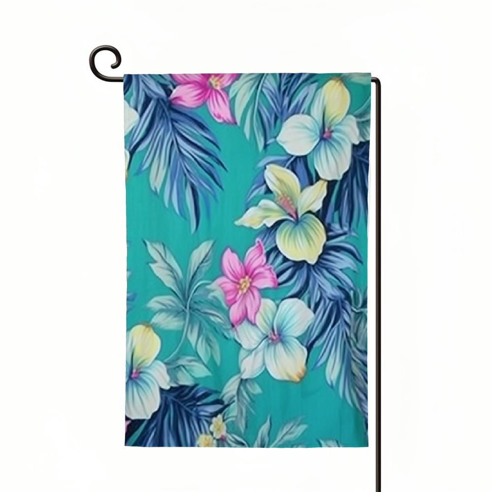 PHYHOO Garden Flag Tropical Pattern Floral Composition Vintage ...