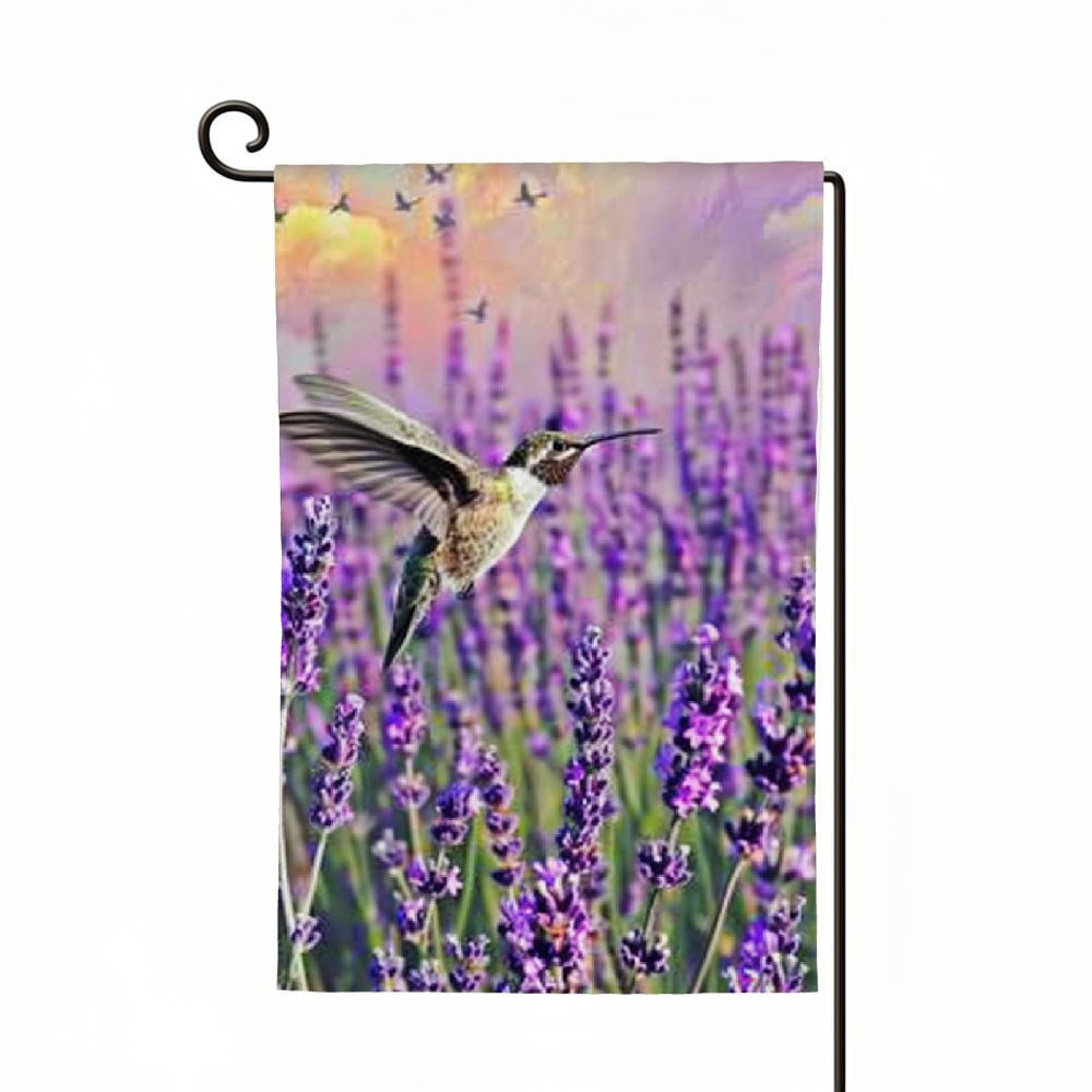 PHYHOO Garden Flags, Hummingbird On Welcome Garden Flag Double Sided ...