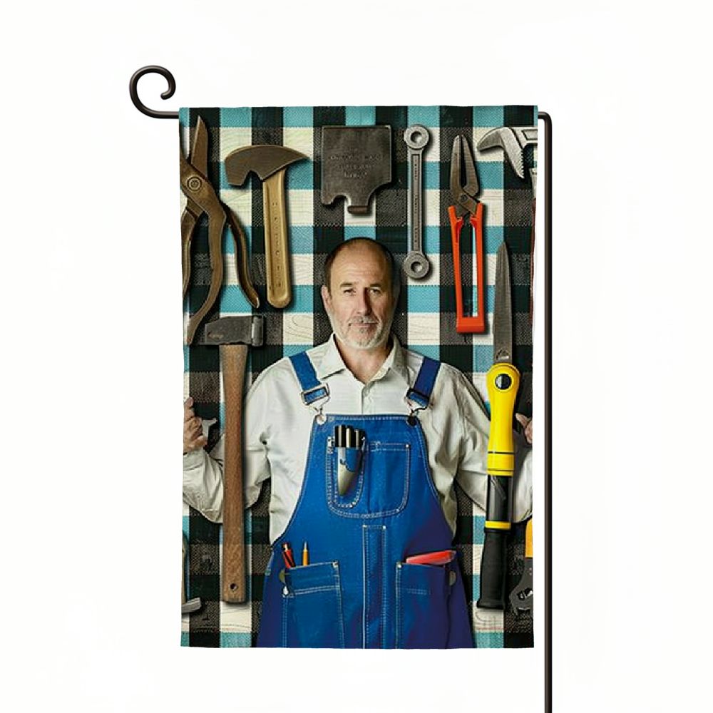 PHYHOO Happy Father's Day Garden Flag Double Sided, Burlap Buffalo ...