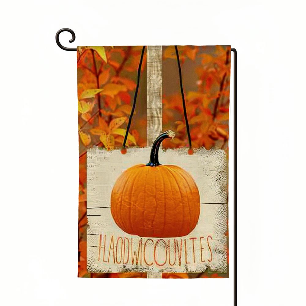 PHYHOO Hello Fall Garden Flag Double Sided Autumn Seasonal Pumpkin ...