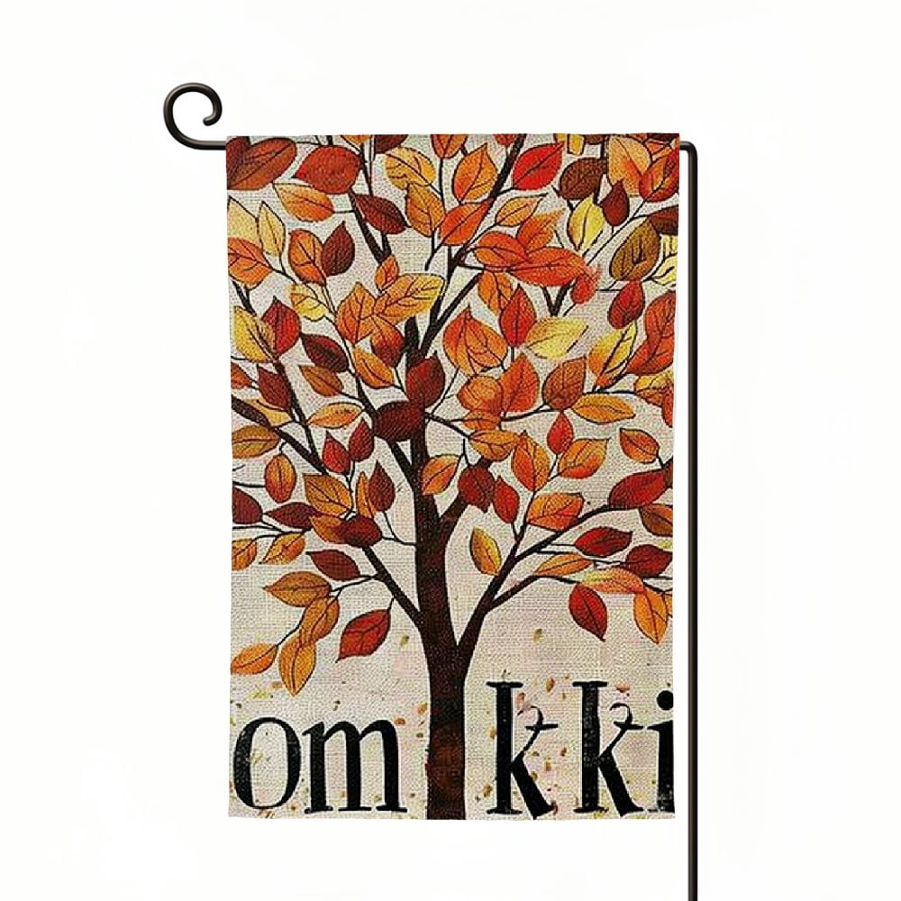 PHYHOO Hello Fall Garden Flags for Outside Decorations, Maple Leaves ...