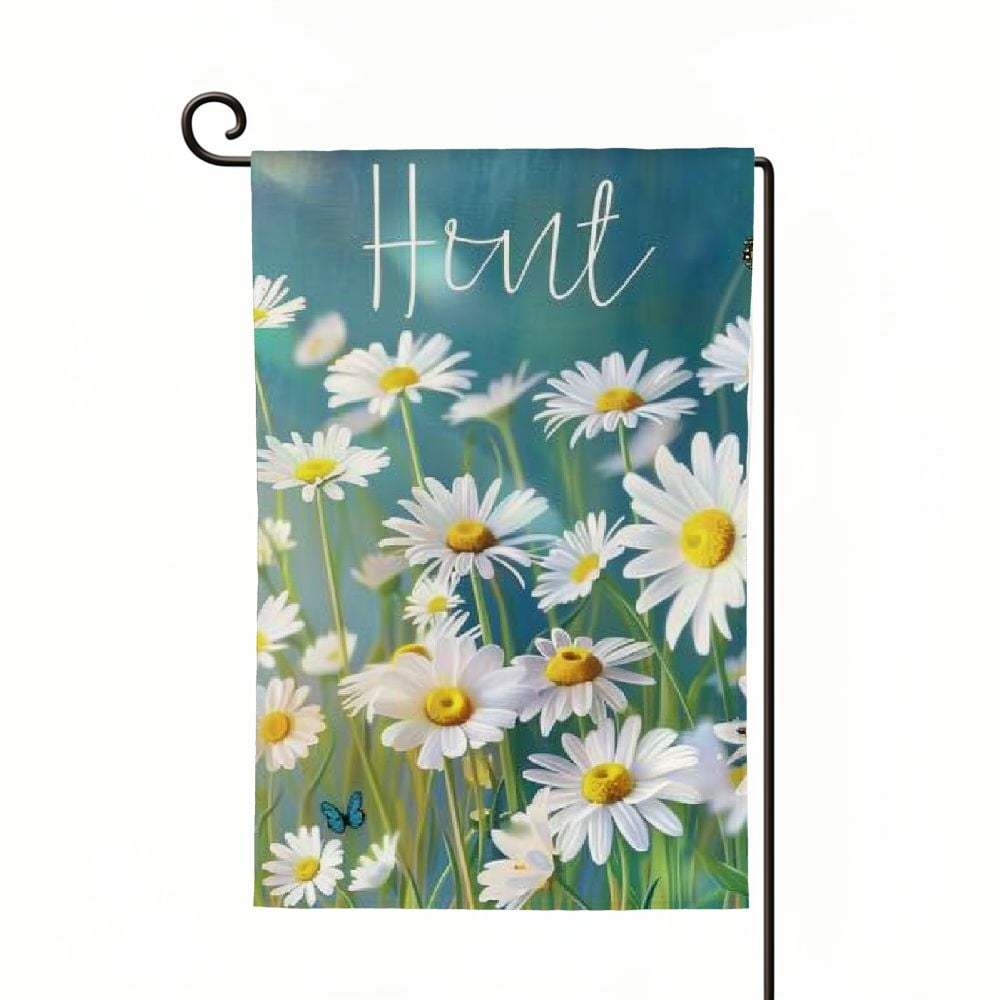 PHYHOO Hello Spring Garden Flag Double Sided Vertical, Burlap Small ...