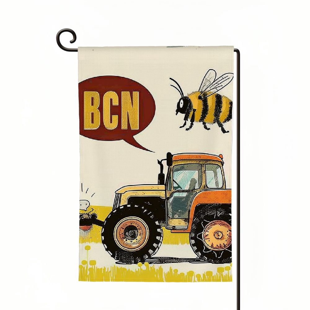 PHYHOO Hello Summer House Flag for Outside Bee Tractor Vertical Double ...
