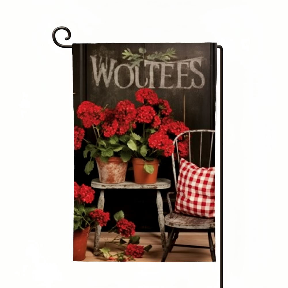 PHYHOO Hello Summer Welcome Geranium Pool Black Cat Decorative Garden ...