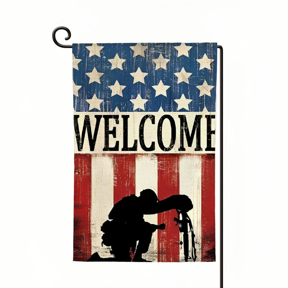 PHYHOO Memorial Day Patriotic Garden Flag 4th of July Independence Day ...