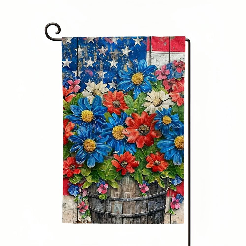 PHYHOO Patriotic Morning Glory American Garden Flag, America Memorial ...