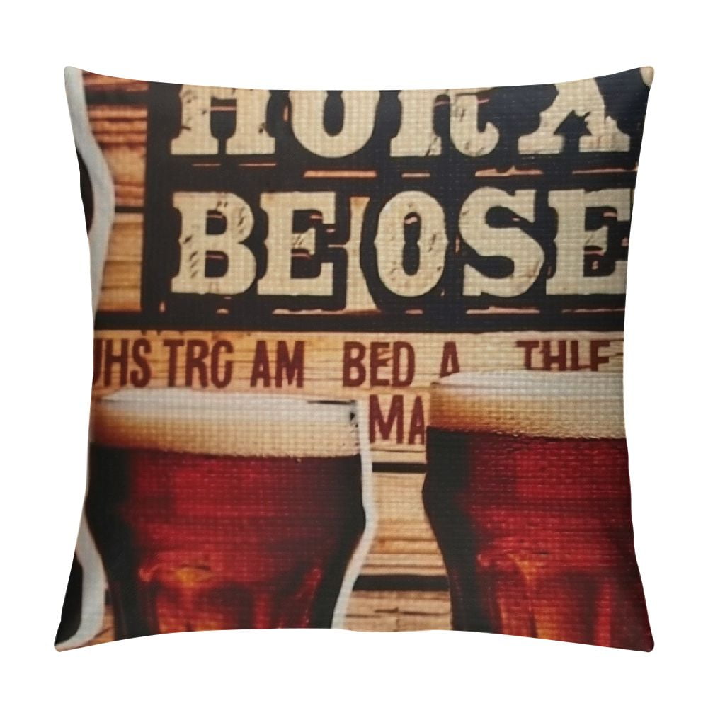 PHYHOO Rustic Farm Funny Quote Pillow Covers Decorative Linen Vintage ...