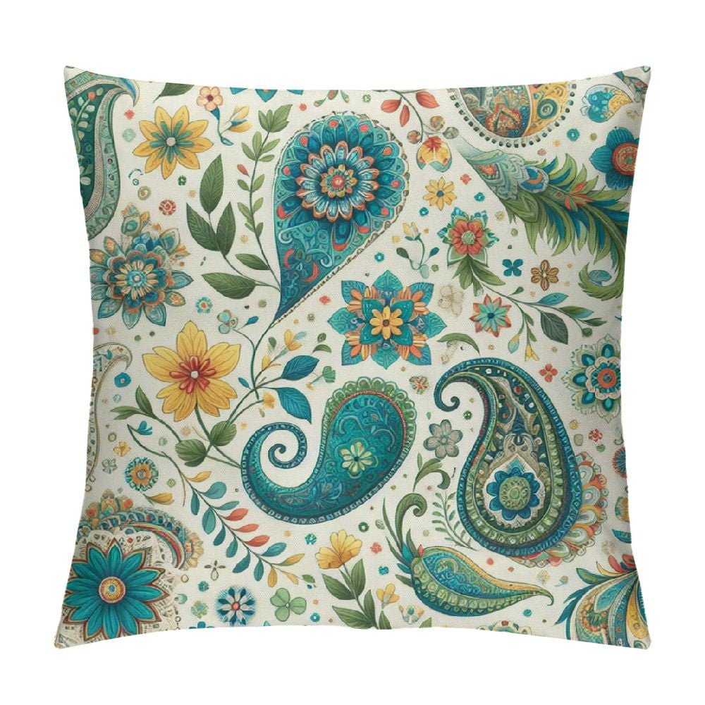 PHYHOO Short Plush Pillow Covers Fashion Printed Square Pillow Case for ...
