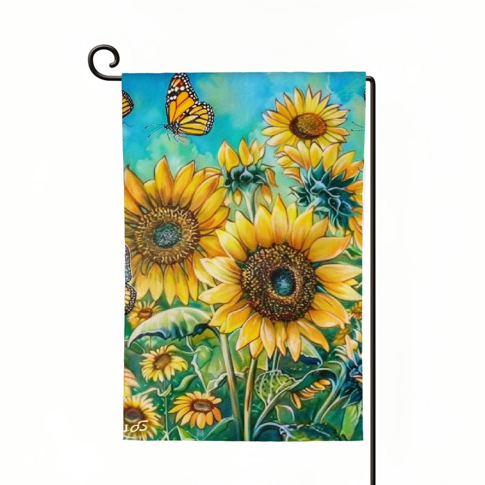 PHYHOO Spring Easter Garden Flag front yard Decorations, Spring Flowers ...