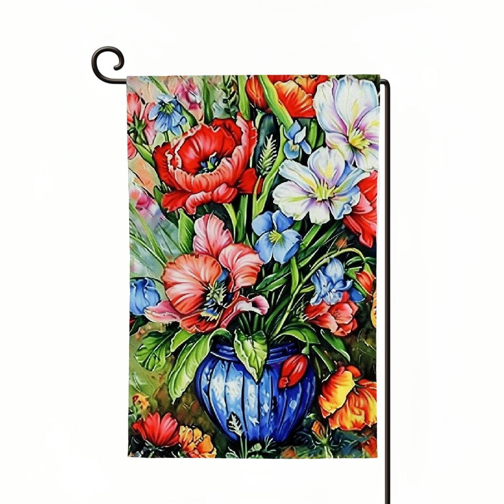 PHYHOO Spring Flowers Garden Flags Double Sided,Premium Printed Art ...