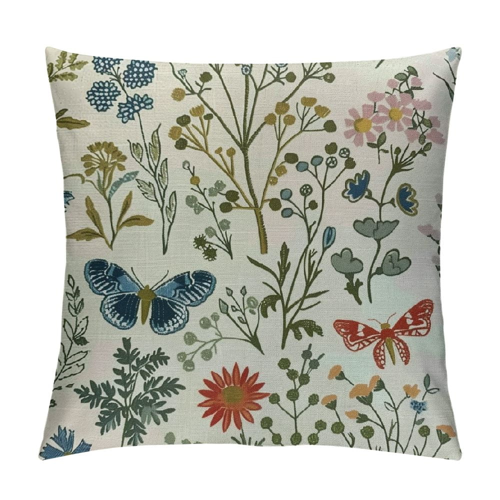 PHYHOO Spring Pillow Covers , Plant Throw Pillows Case,Seasonal Floral ...