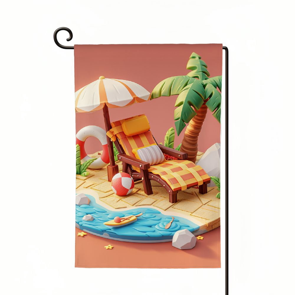 PHYHOO Summer Beach Chair Yard Flag Decorative Sea Nautical Outdoor ...