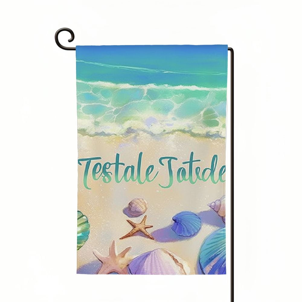 PHYHOO Summer Garden Flag Double-Sided Printed Tropical Beach Yard ...