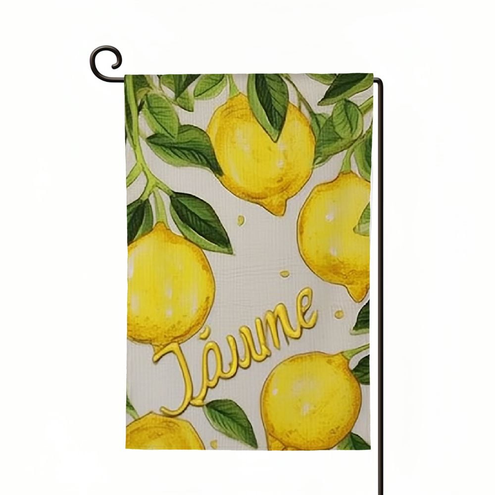 PHYHOO Summer Lemon Garden Flag Burlap Vertical Double Sided, Holiday ...